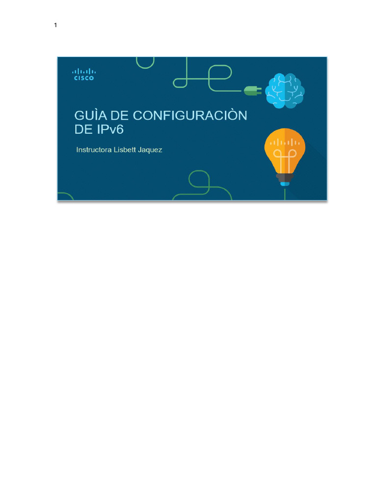 Guìa de Configuraciòn Ipv6 | PDF | Yo Pv6 | Enrutador (Computación)