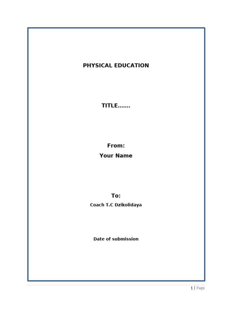Pe Cover Page | PDF