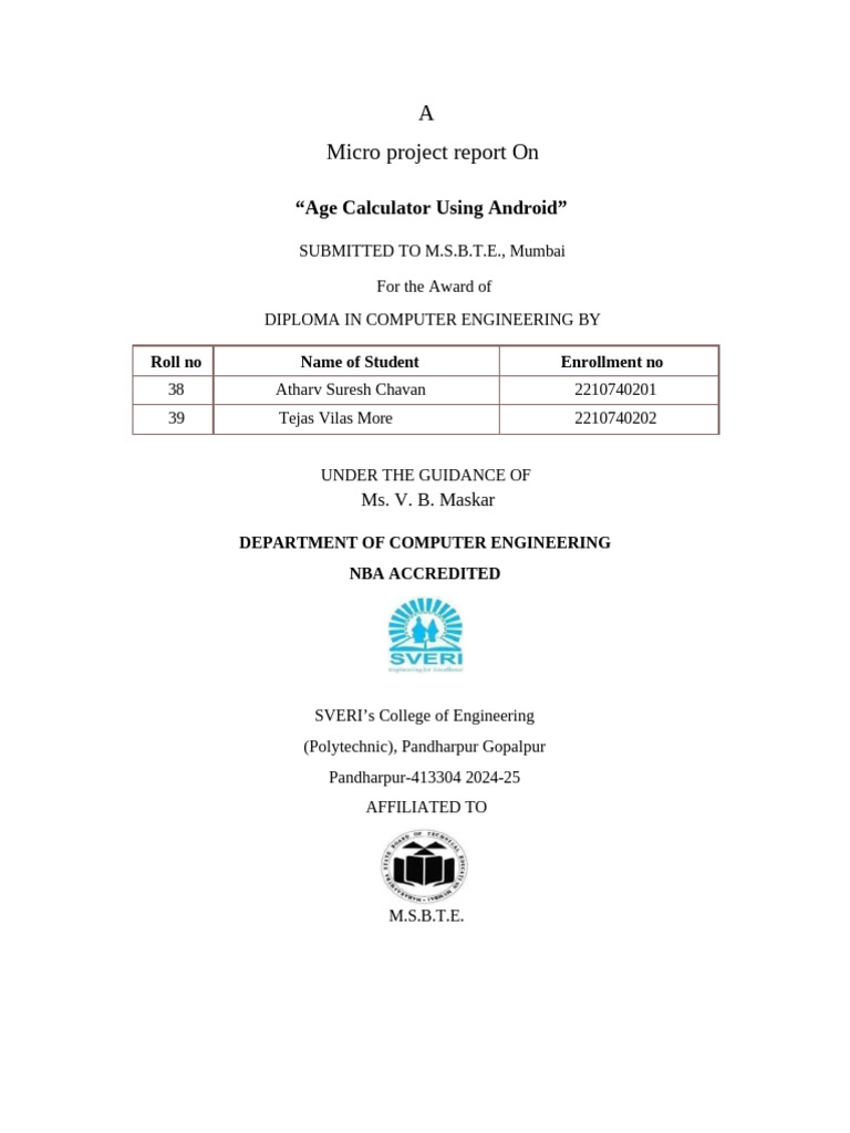 MAD Atharv MicroProject | PDF | Usability | Android (Operating System)