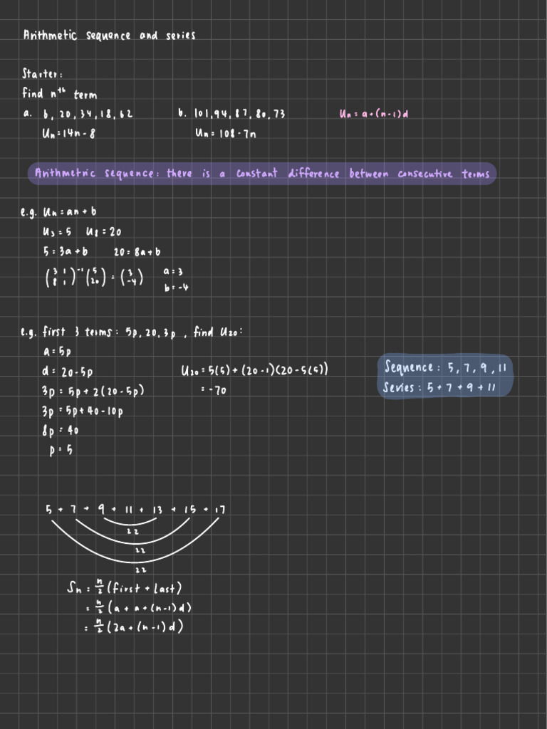 Arithmetic Sequence and Series | PDF | Mathematics | Mathematical Analysis