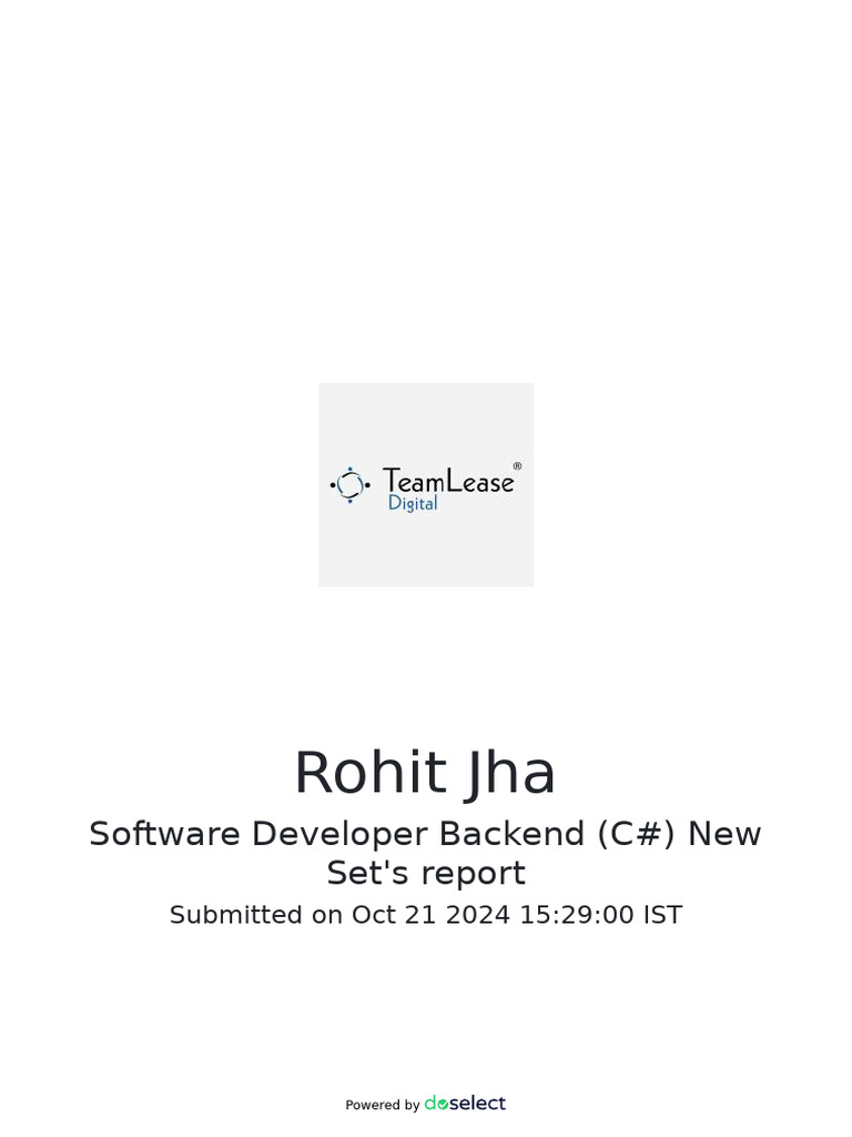 Rohit Jha | PDF | Mongo Db | Microsoft Azure