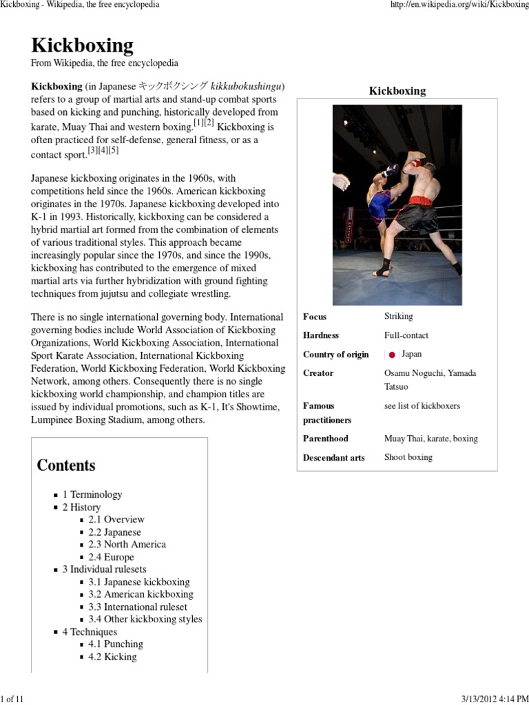 Kick Boxing | PDF | Individual Sports | Sports