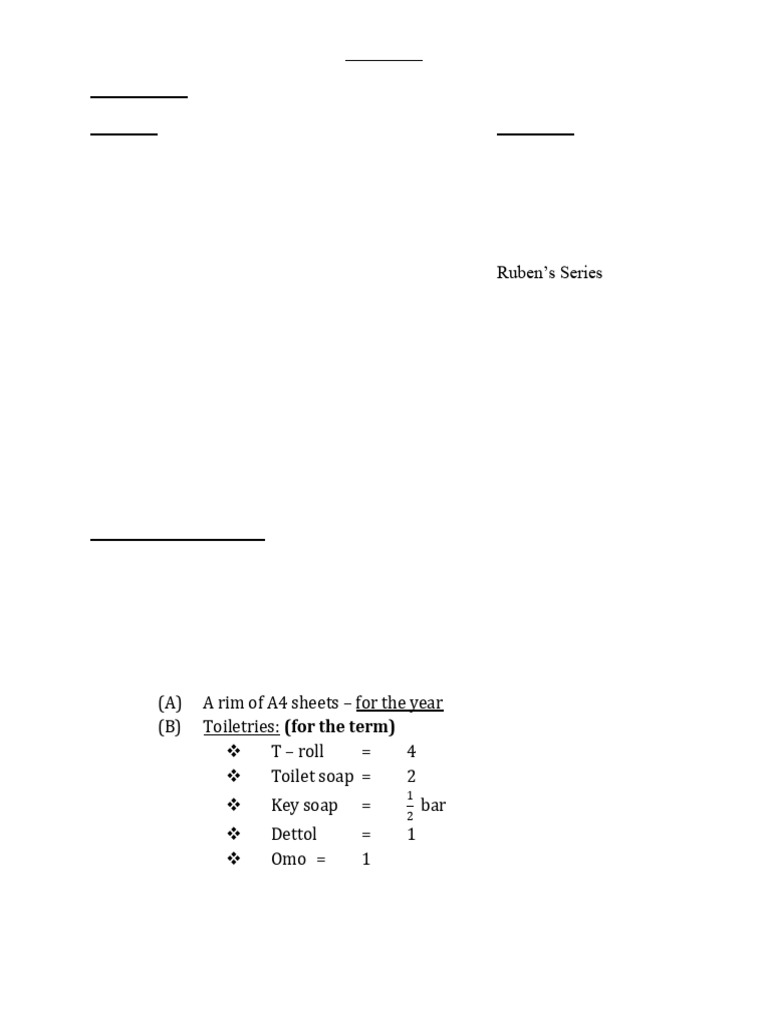 Essential Copybook and Supplies for Grade 1 | PDF