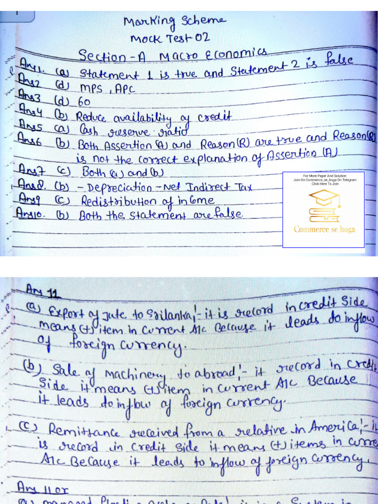 SPCC Mock Test 2 Eco Sol @commerce - Se - Hoga | PDF