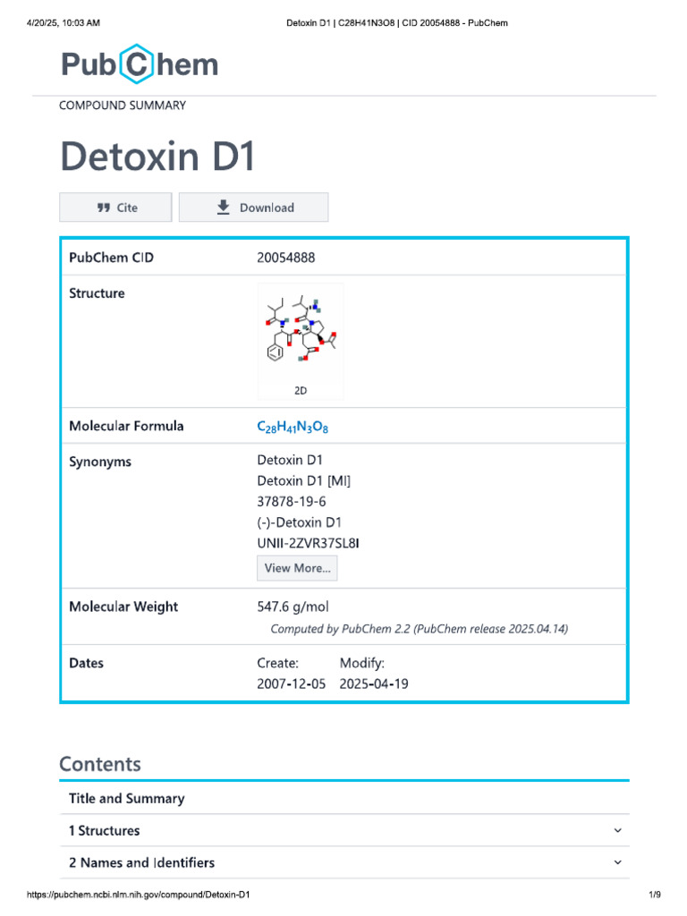 Detoxin in Life | PDF