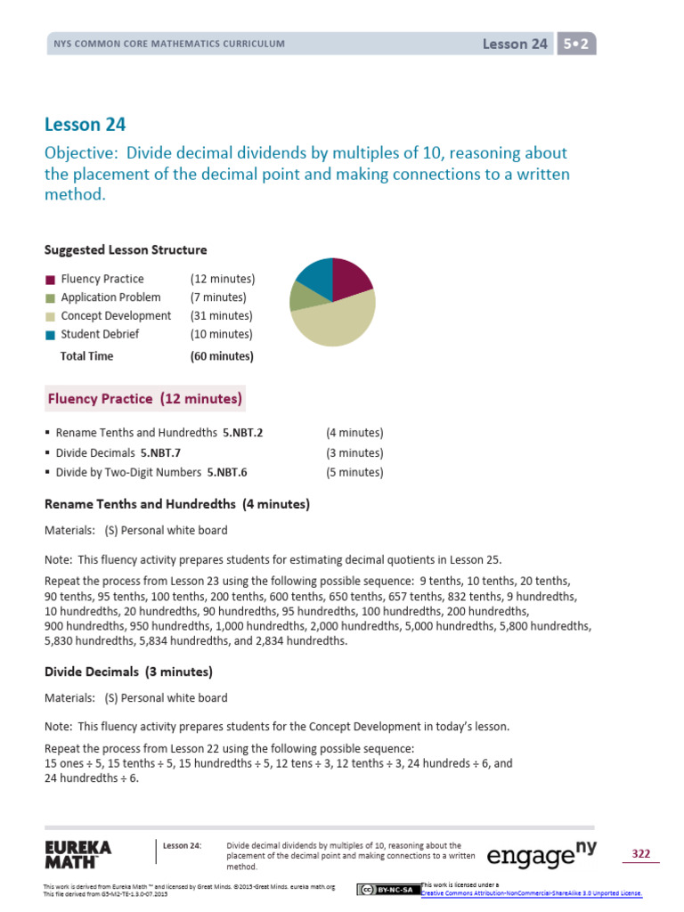 Math g5 m2 Topic G Lesson 24 | PDF | Division (Mathematics) | Mathematics