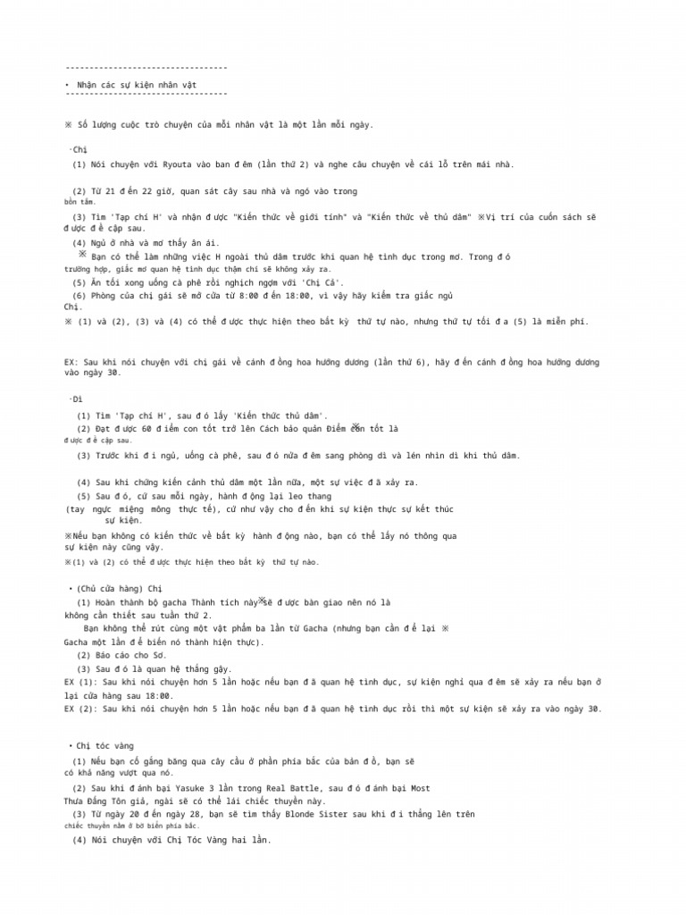 My Secret Summer Vacation Walkthrough | PDF