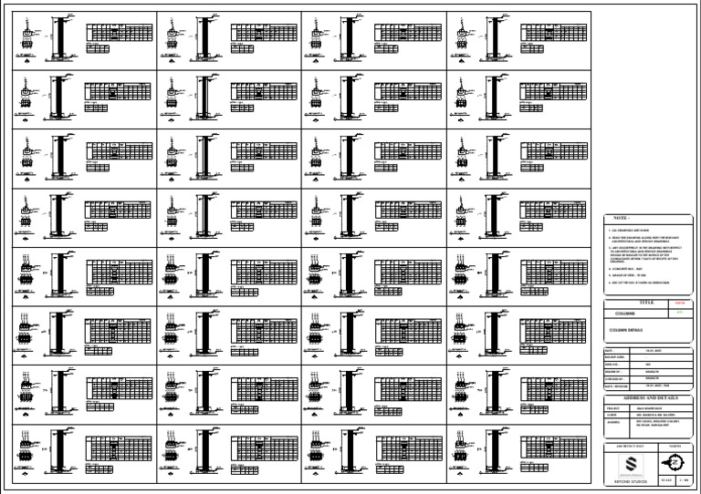 M & N Project Column Details | PDF | Structural Engineering | Building Technology