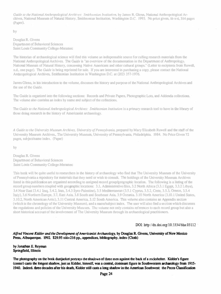 Alfred Vincent Kidder and The Development of Ameri | PDF | Liberal Arts Education | Archaeology