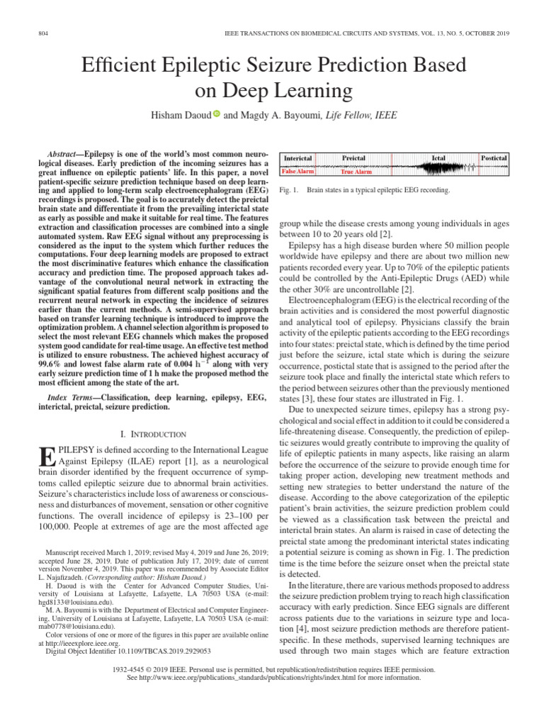 Seizure Prediction Using Deep Learning | PDF | Epilepsy | Deep Learning