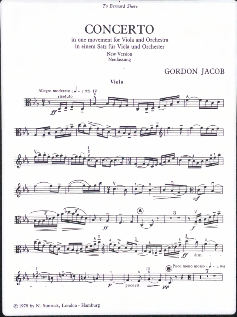 Jacob Viola Concerto 1 | PDF