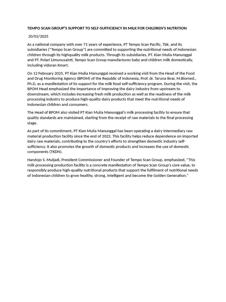 Tempo Scan Group | PDF