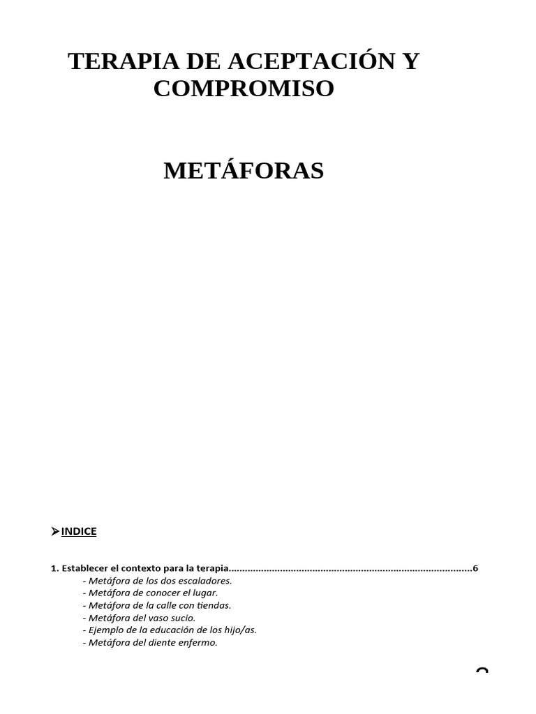 Guía Completa Act Metáforas | PDF | Pensamiento | Mente