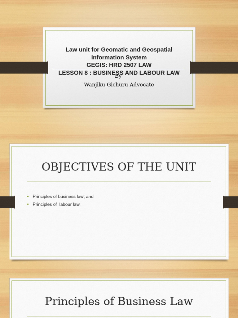 Lesson 9 Law unit for Geomatic and Geospatial Information System 16-04 ...