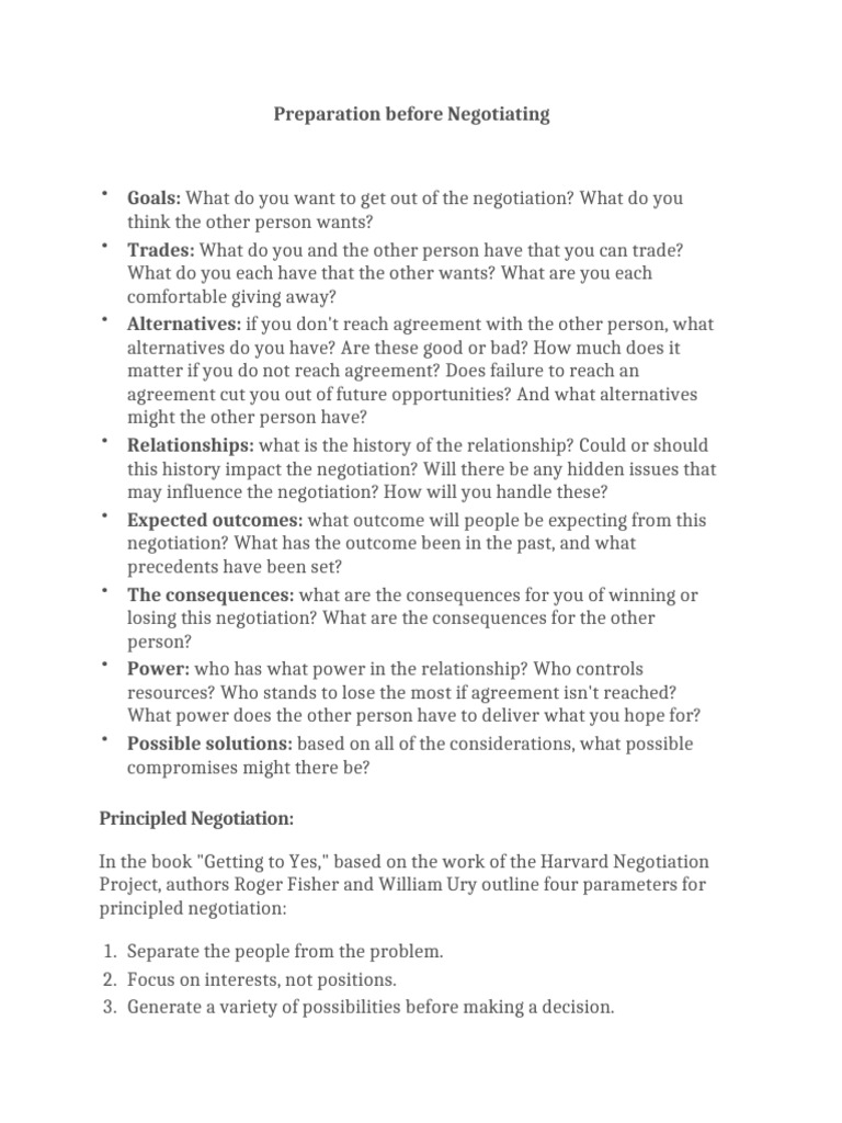 Negotiation Preparation Strategies | PDF | Negotiation | Intuition