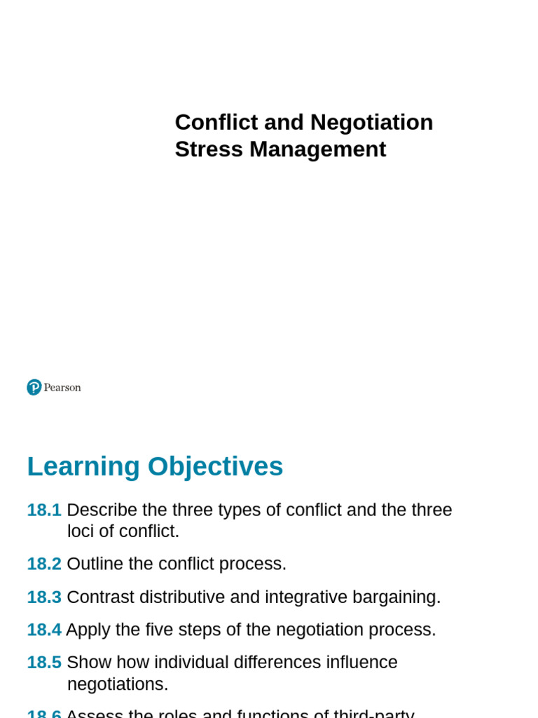 Conflict, Negotiation & Stress | PDF | Negotiation | Bargaining