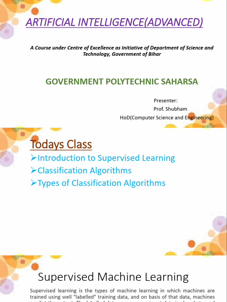 Artificial Intelligence Lec 2 | PDF | Statistical Classification | Machine Learning