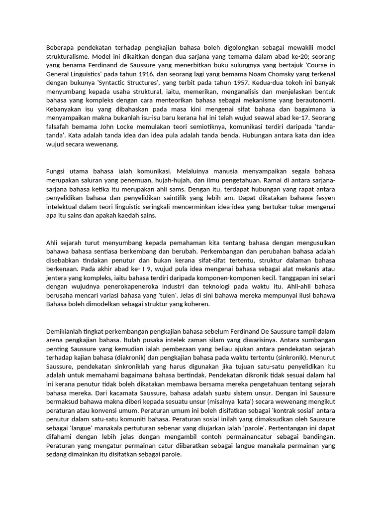 Sejarah Strukturalisme | PDF