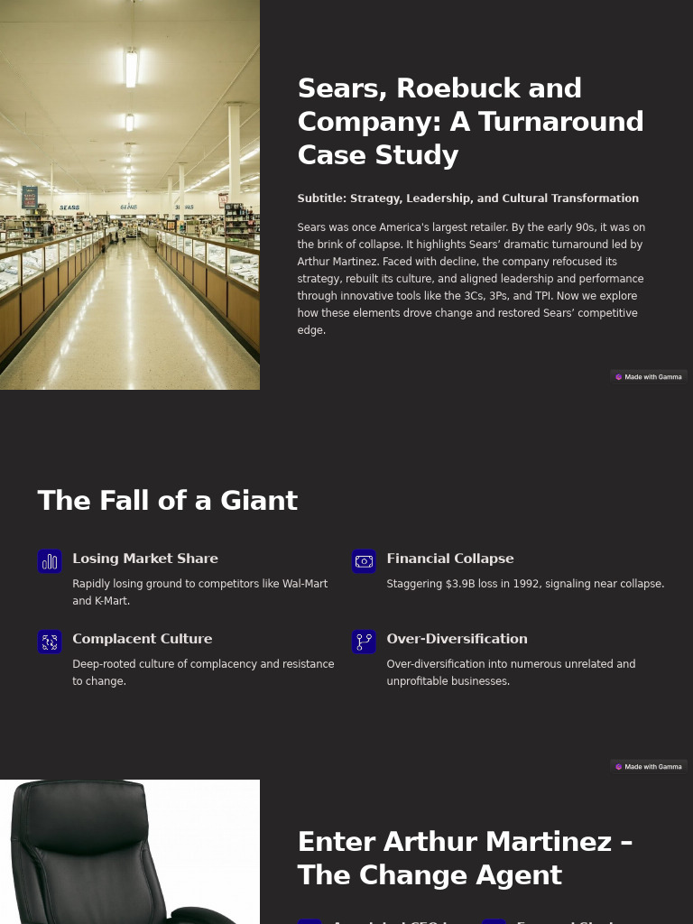 Sears Roebuck and Company A Turnaround Case Study | PDF | Employment | Empowerment