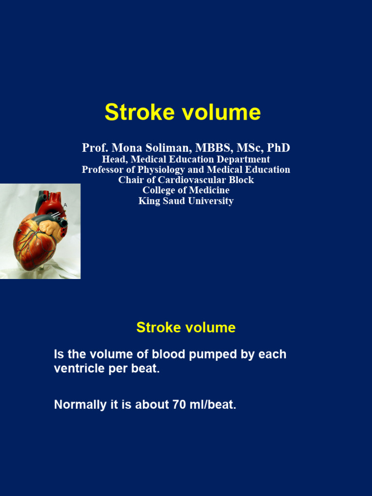 7,8 - Stroke Volume, Regulation and Heart Failure | PDF | Heart Failure ...