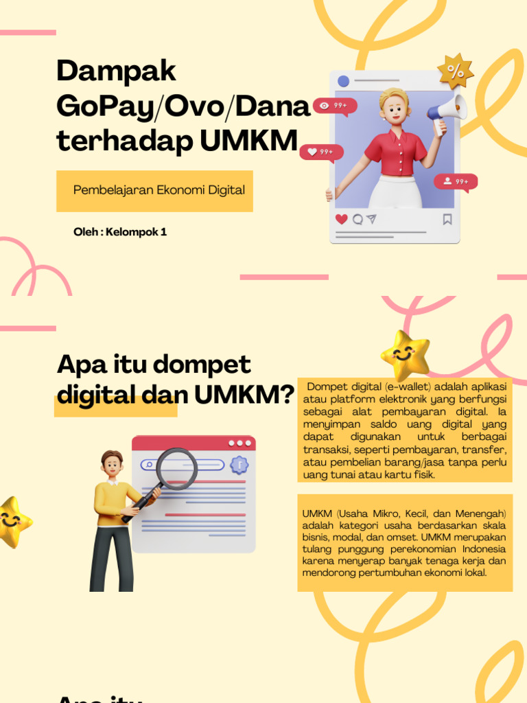 Dampak Gopay/Ovo/Dana Terhadap Umkm: Pembelajaran Ekonomi Digital | PDF