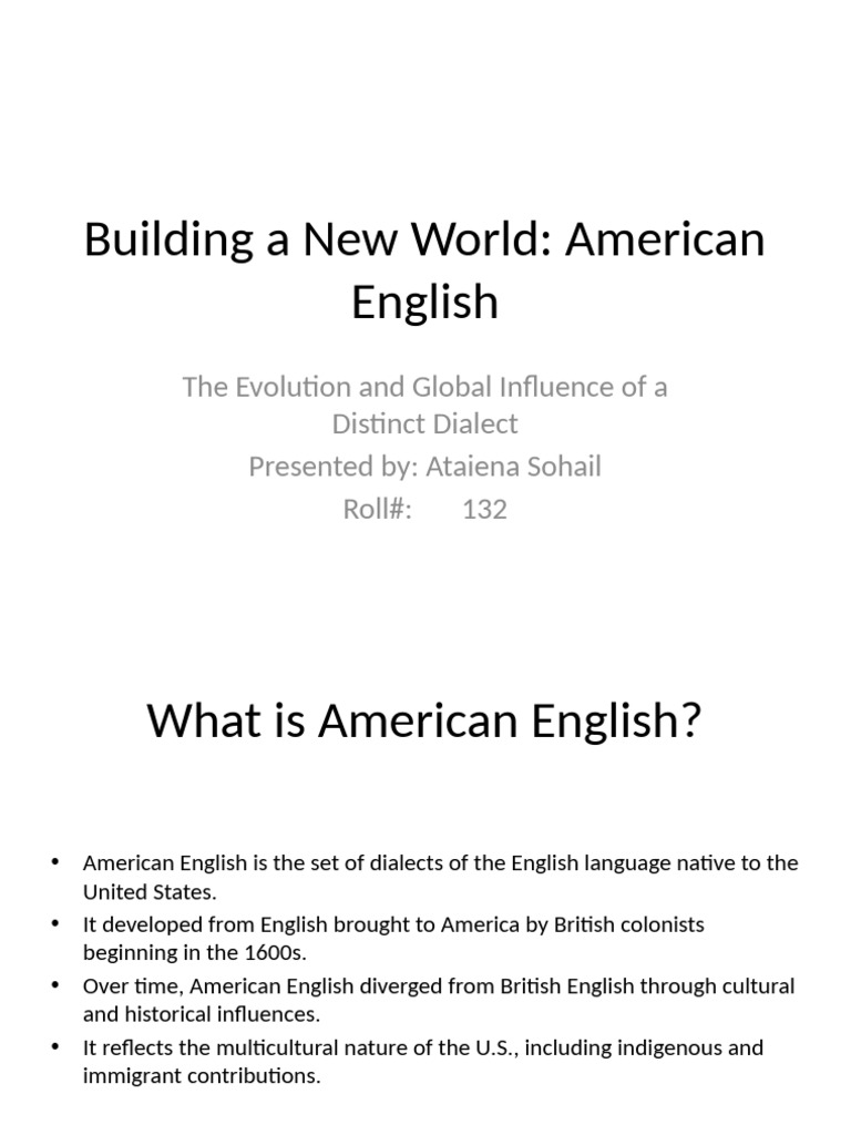 Building A New World American English Detailed | PDF | English Language ...