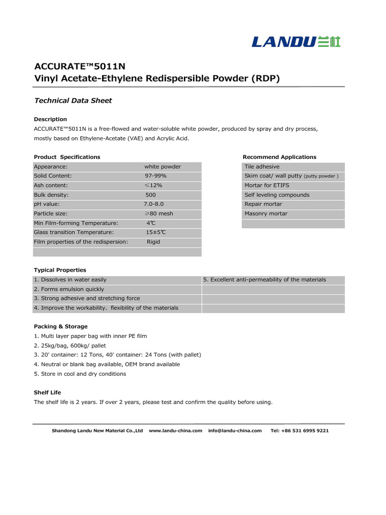 TDS Accurate 5011 | PDF