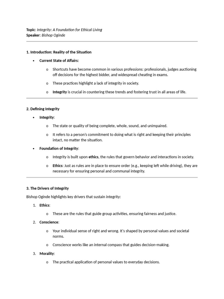 Integrity Shahidi Forum | PDF | Integrity | Morality