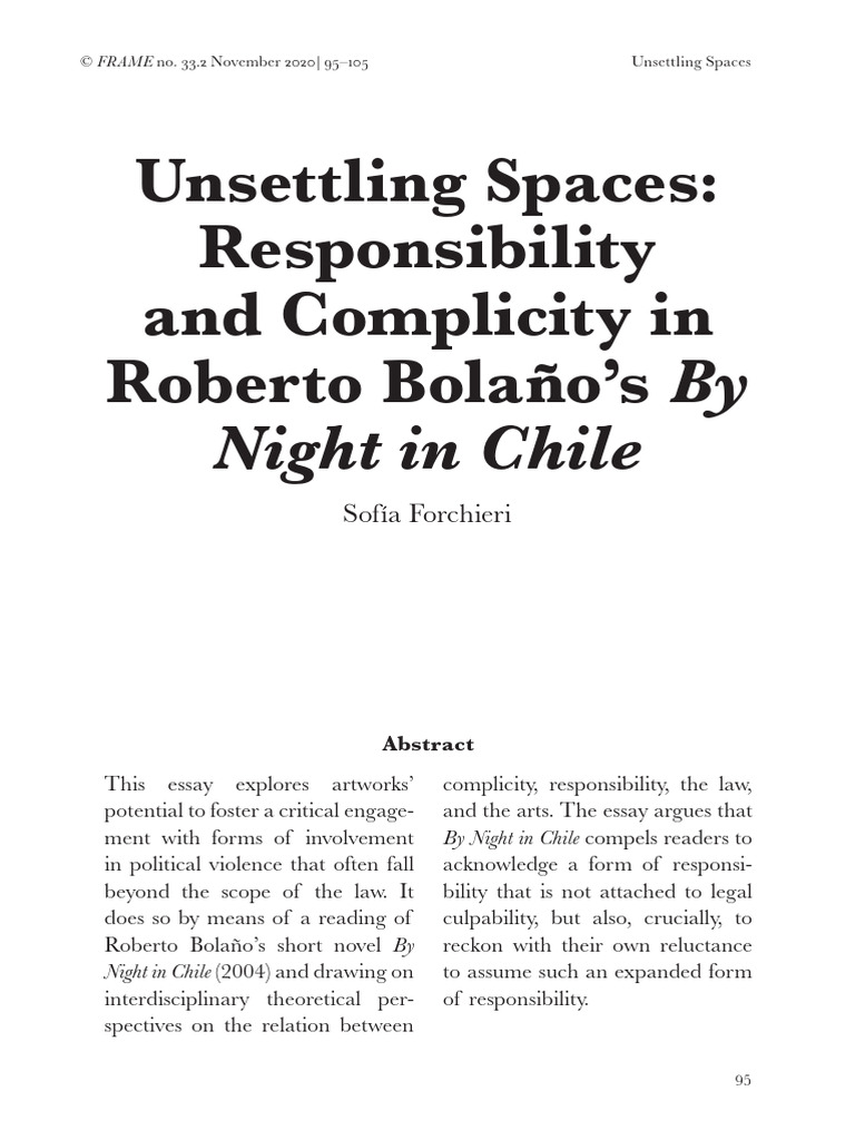 Forchieri-Responsibility and Complicity in by NIght in Chile | PDF | Violence