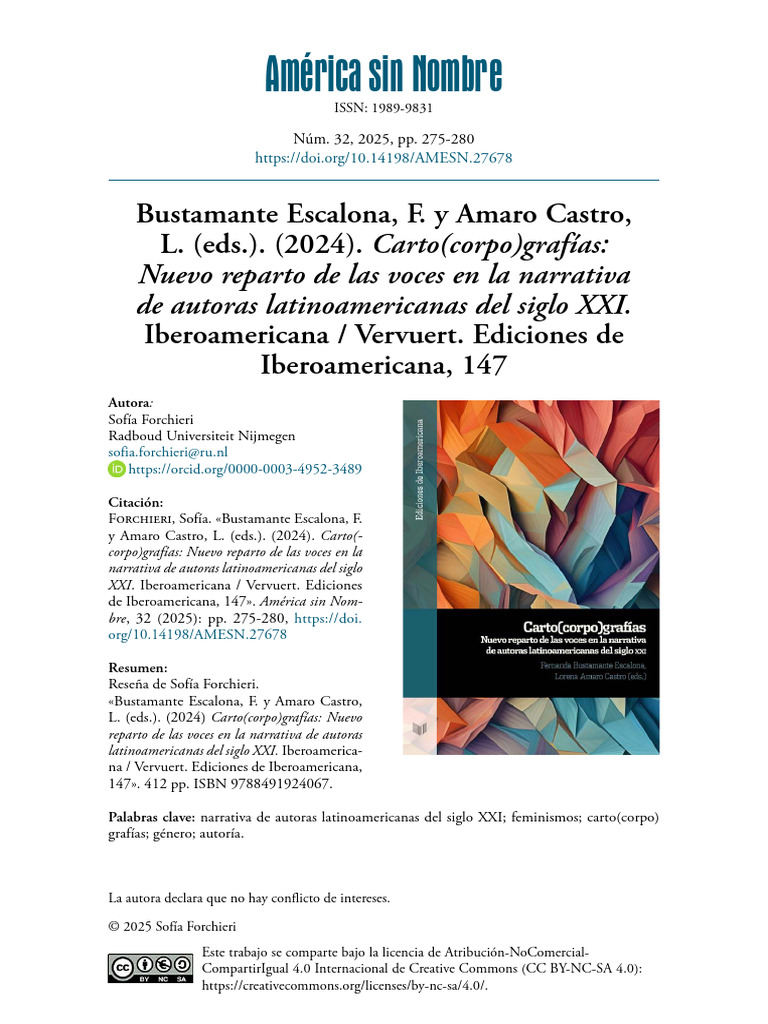 Reseña de "Carto(corpo)grafías" | PDF