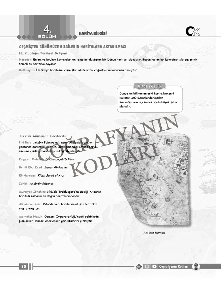 9.sinif-tyt-cografya-haritaciligin-tarihsel-gelisimi-konu-anlatimi-pdf | PDF