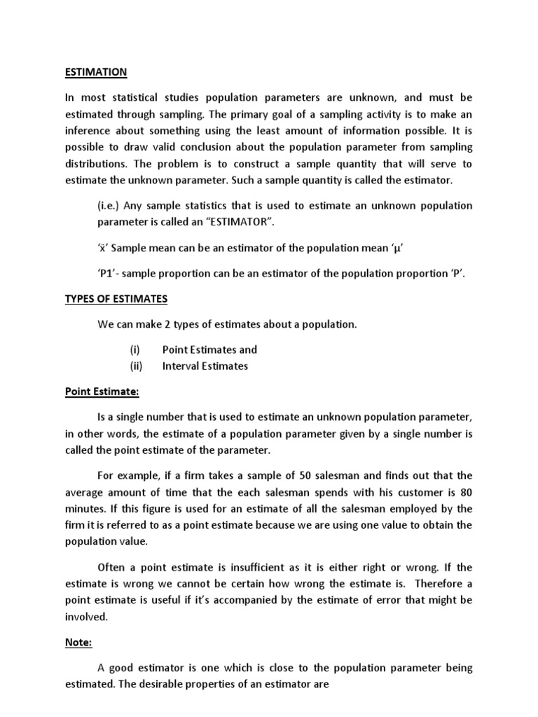 Estimation Theory And Problem Pdf Estimator Bias Of An Estimator