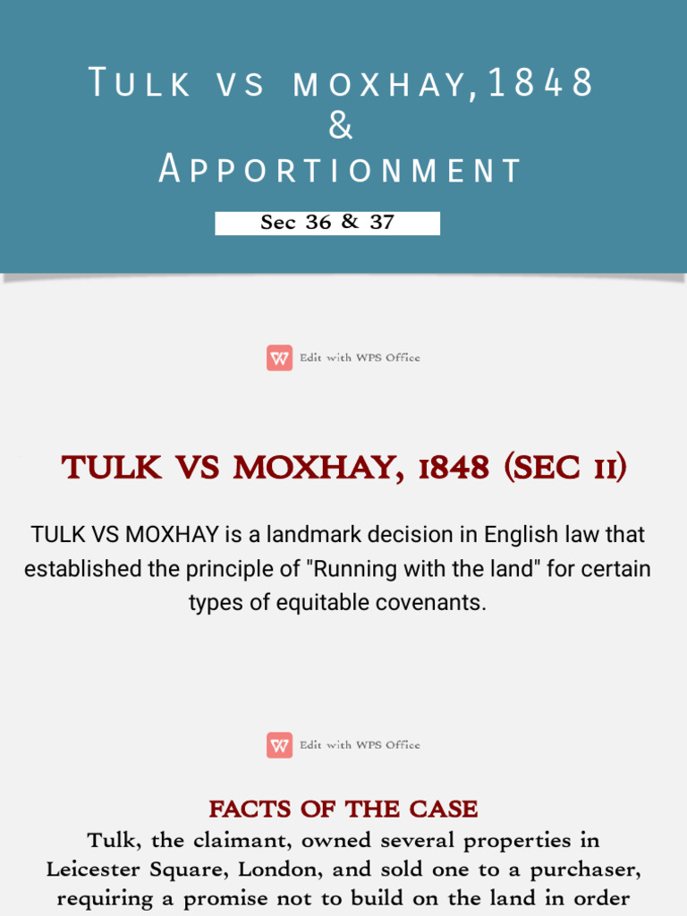 Apportionment | PDF | Apportionment | Covenant (Law)