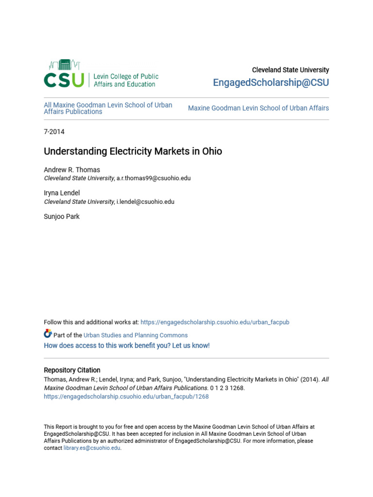 Understanding Electricity Markets in Ohio | PDF | Public Utility ...