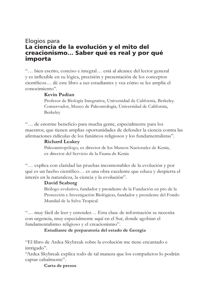 Ardea Skybreak Evolución (Texto) | PDF | Evolución | Vida