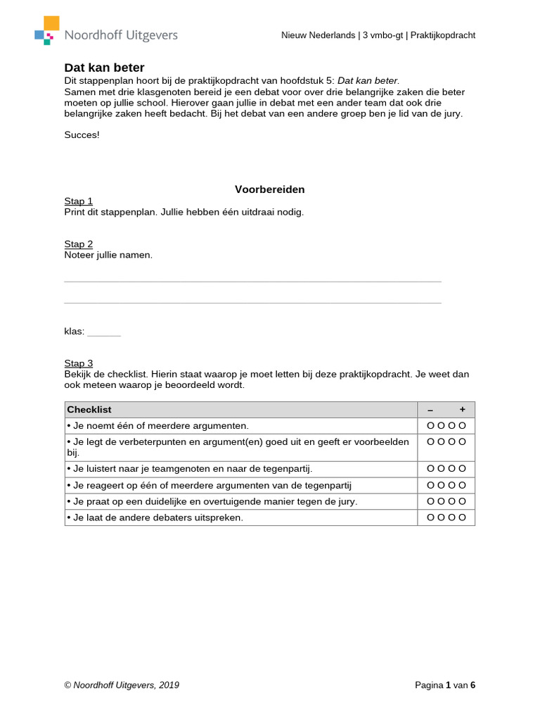 nn6-3gt-07-h5 stappenplan dat kan beter | PDF