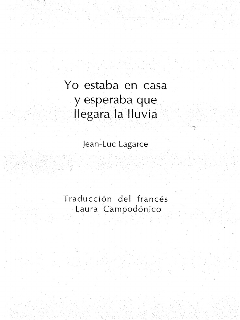 JEAN LUC LAGARCE, Yo Estaba | PDF