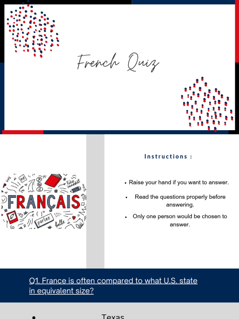 French Quiz | PDF | France | Paris