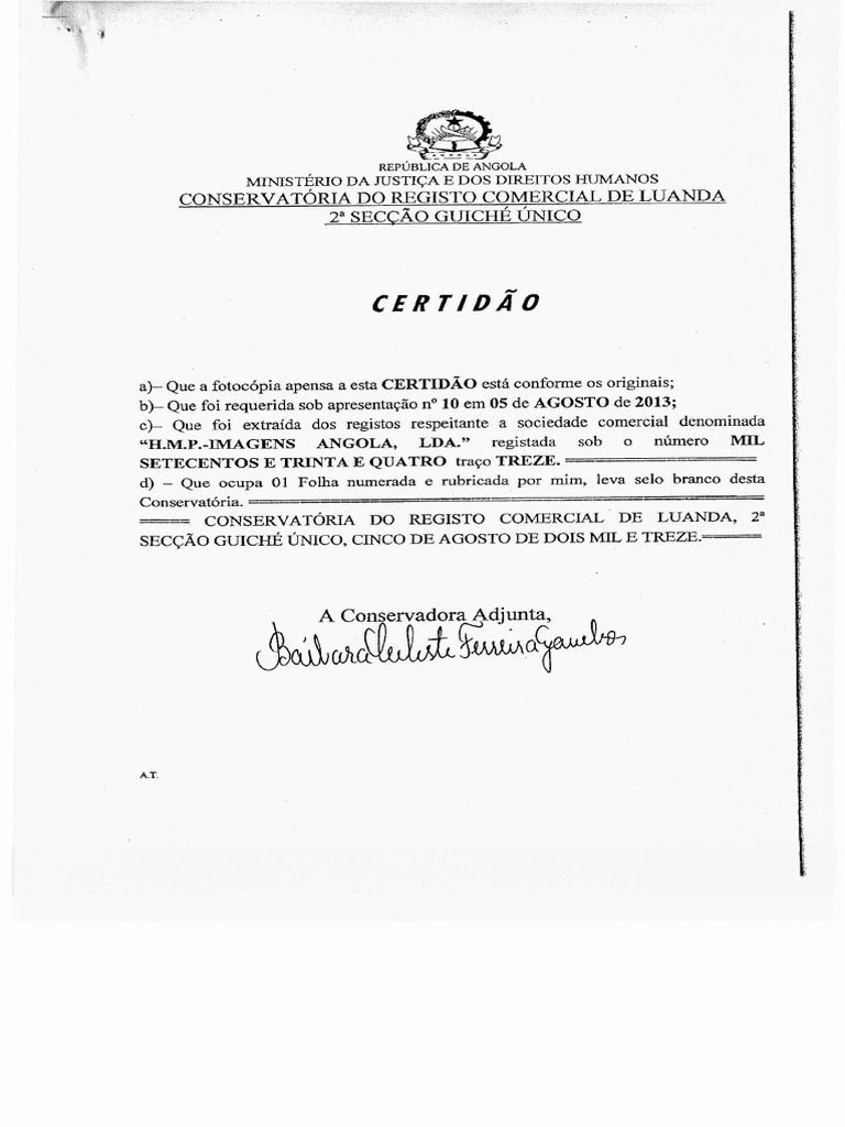 Certidão Comercial | PDF