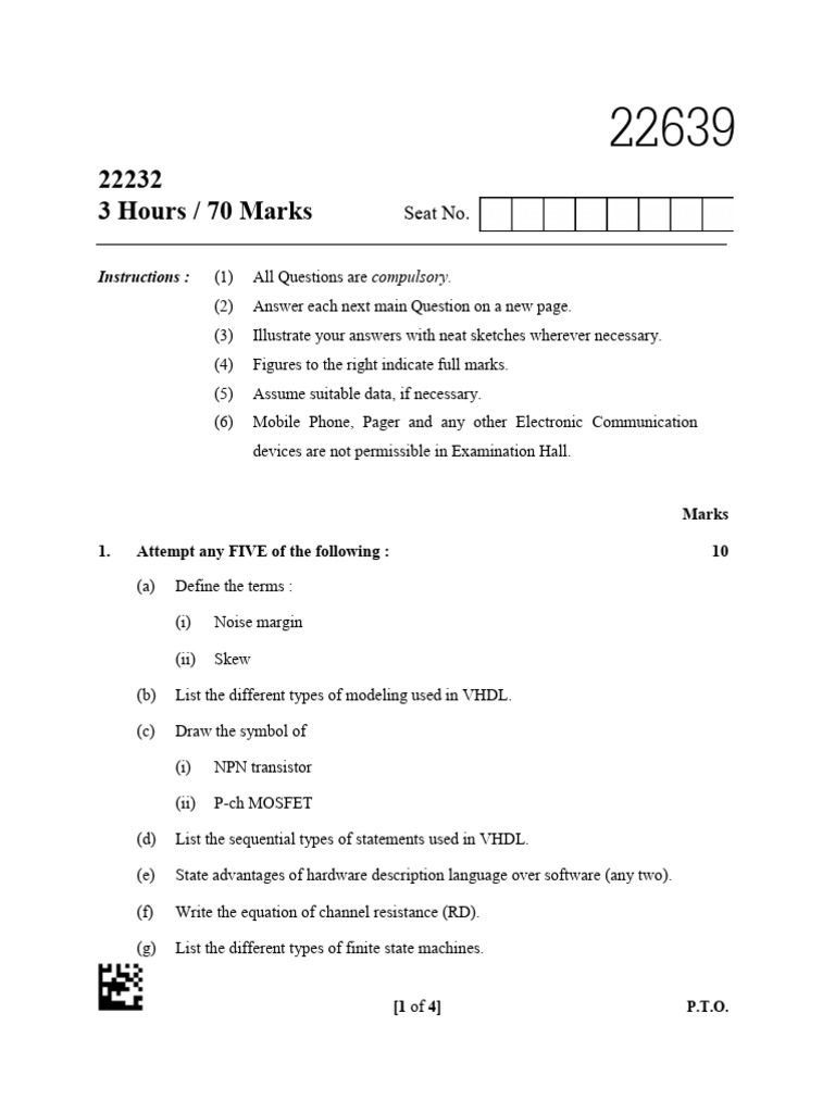 22639-2023-Summer-Question-Paper (Msbte Study Resources) | PDF | Vhdl | Hardware Description ...