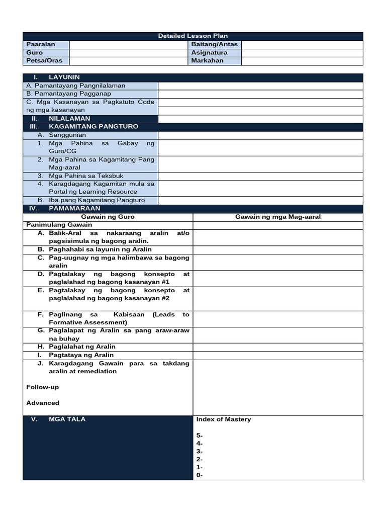DepEd DLP Template | PDF