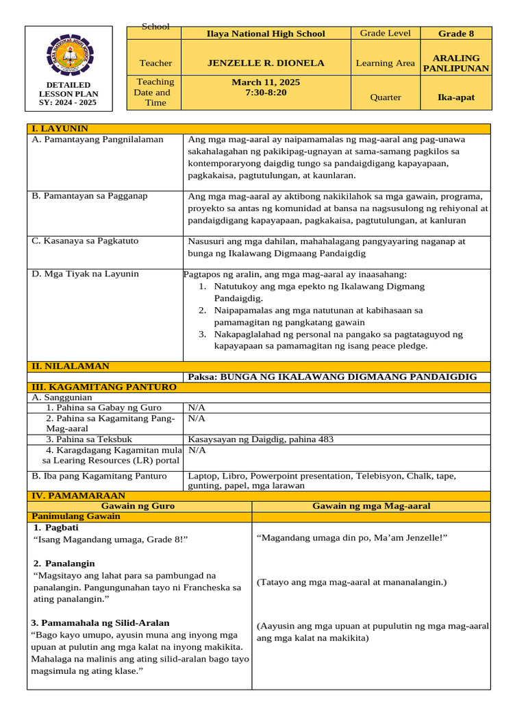 AP8-Q4-W7-D19 LOCAL DEMO-Bunga | PDF