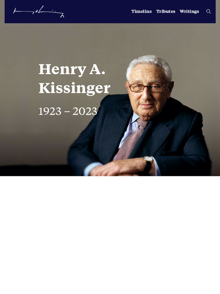 Henry A. Kissinger | PDF | Henry Kissinger | Richard Nixon