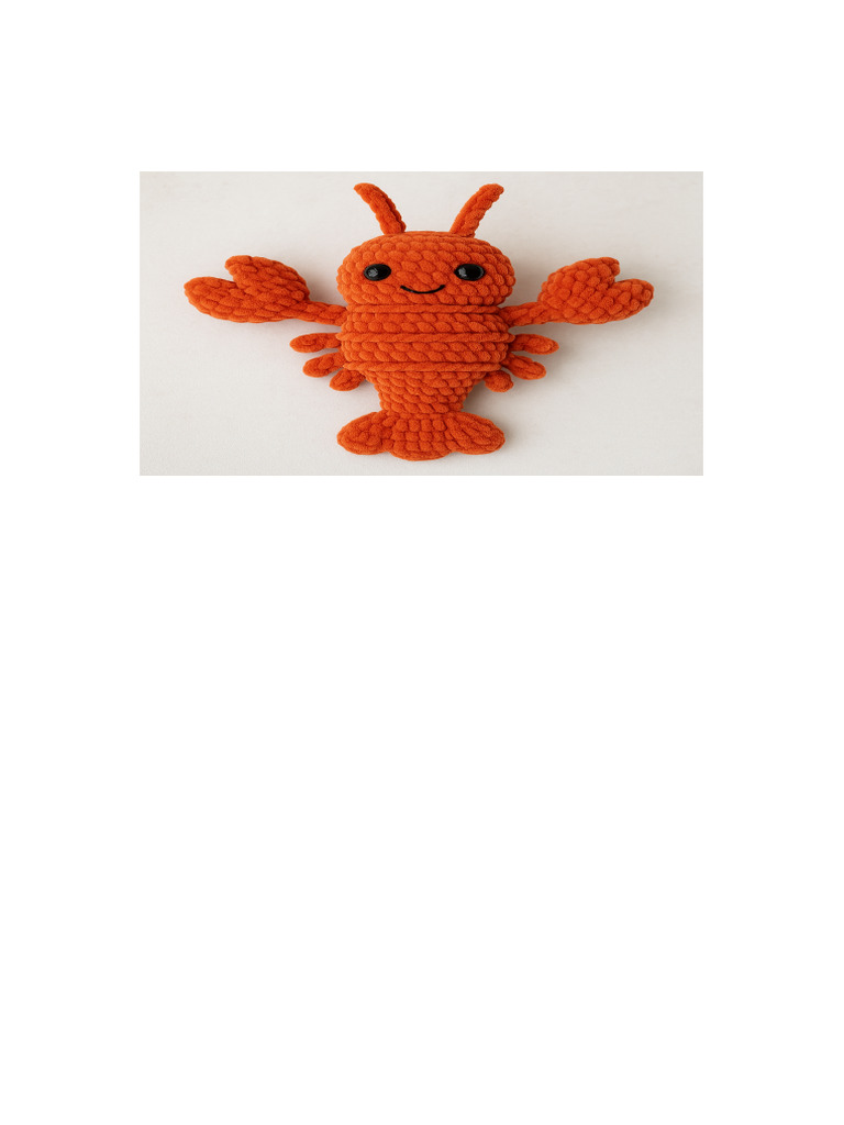 Free Plush Lobster Crochet Pattern | PDF
