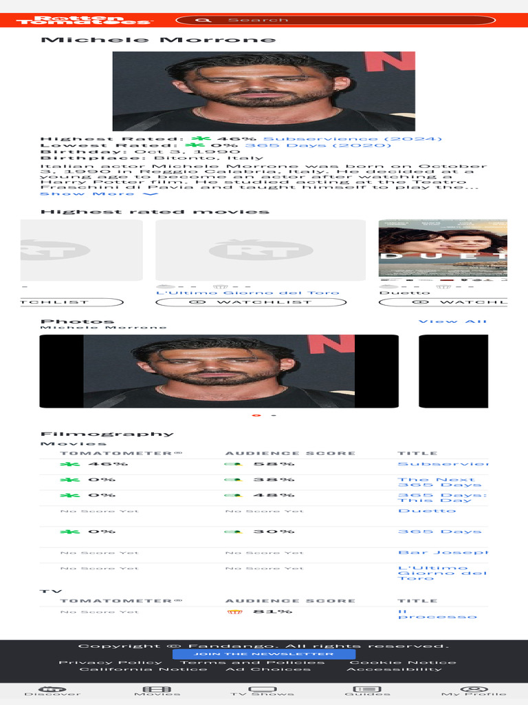 Michele Morrone Rotten Tomatoes | PDF