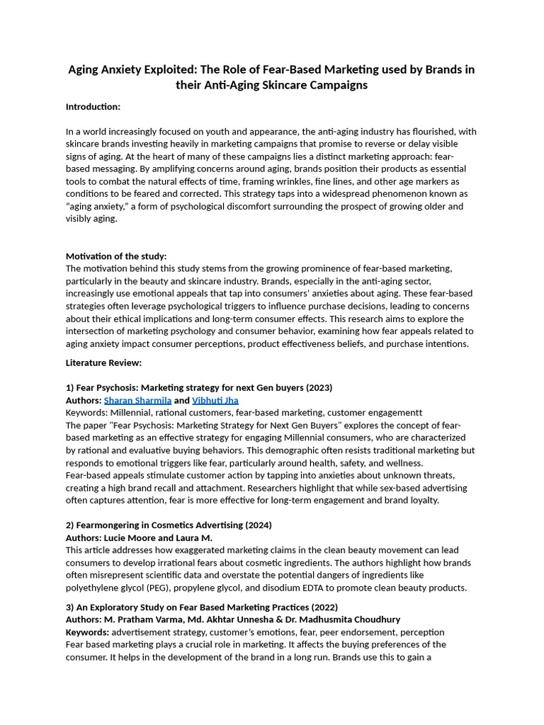 Topic and Questionaire | PDF | Behavior | Marketing