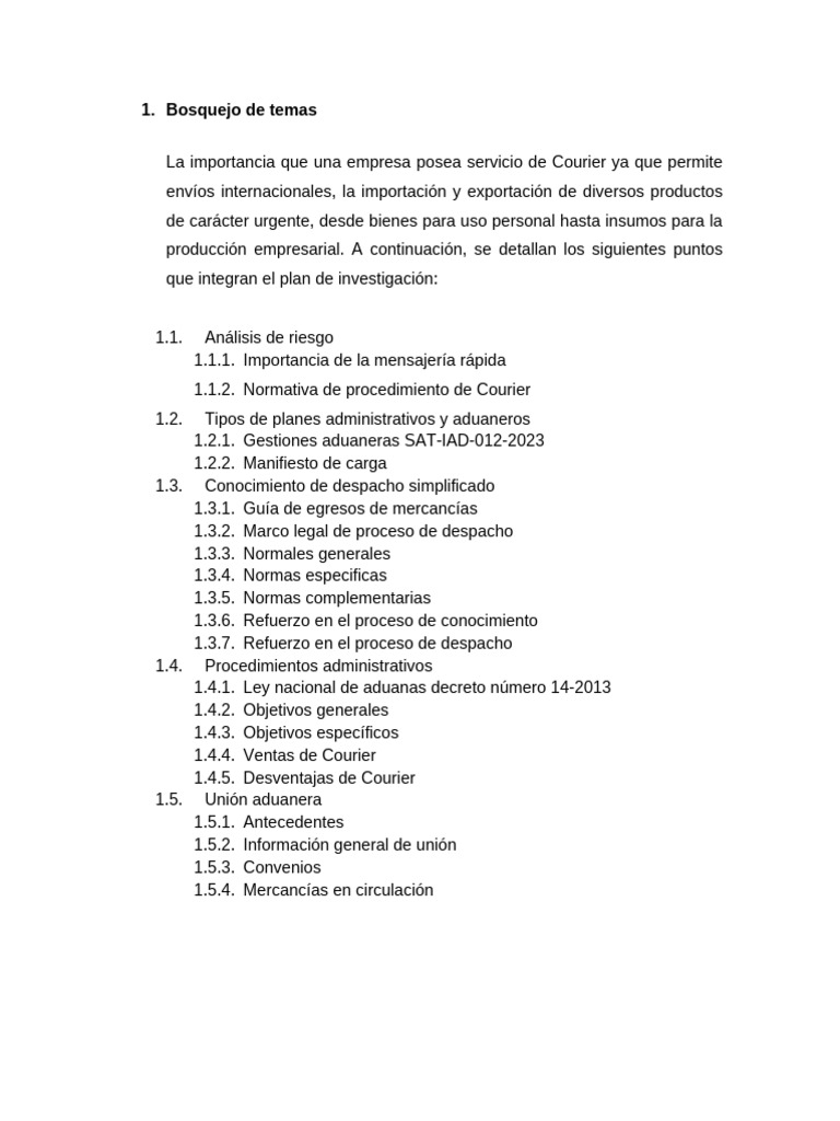 Bosquejo de Temas | PDF