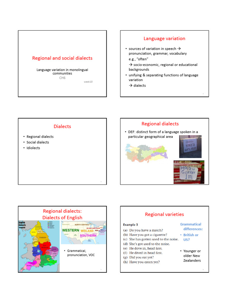 Language Variation: Dialects Explained | PDF | Dialect | English Language