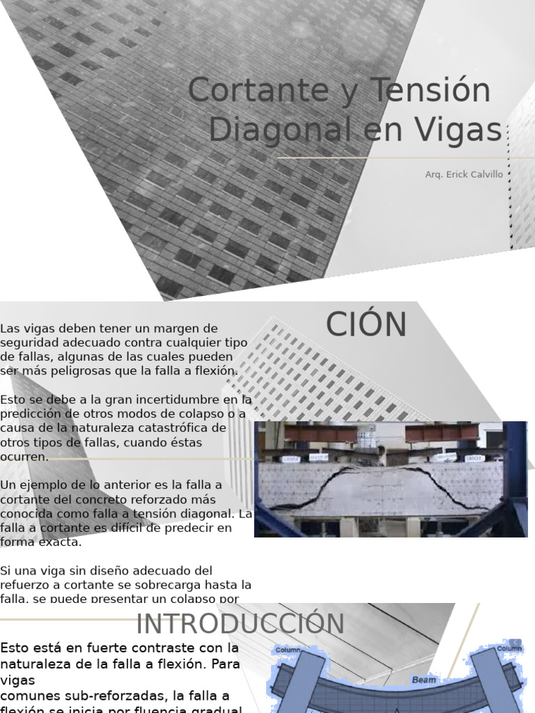 Tensión Diagonal y Cortante en Vigas | PDF | Viga (Estructura) | Estrés ...