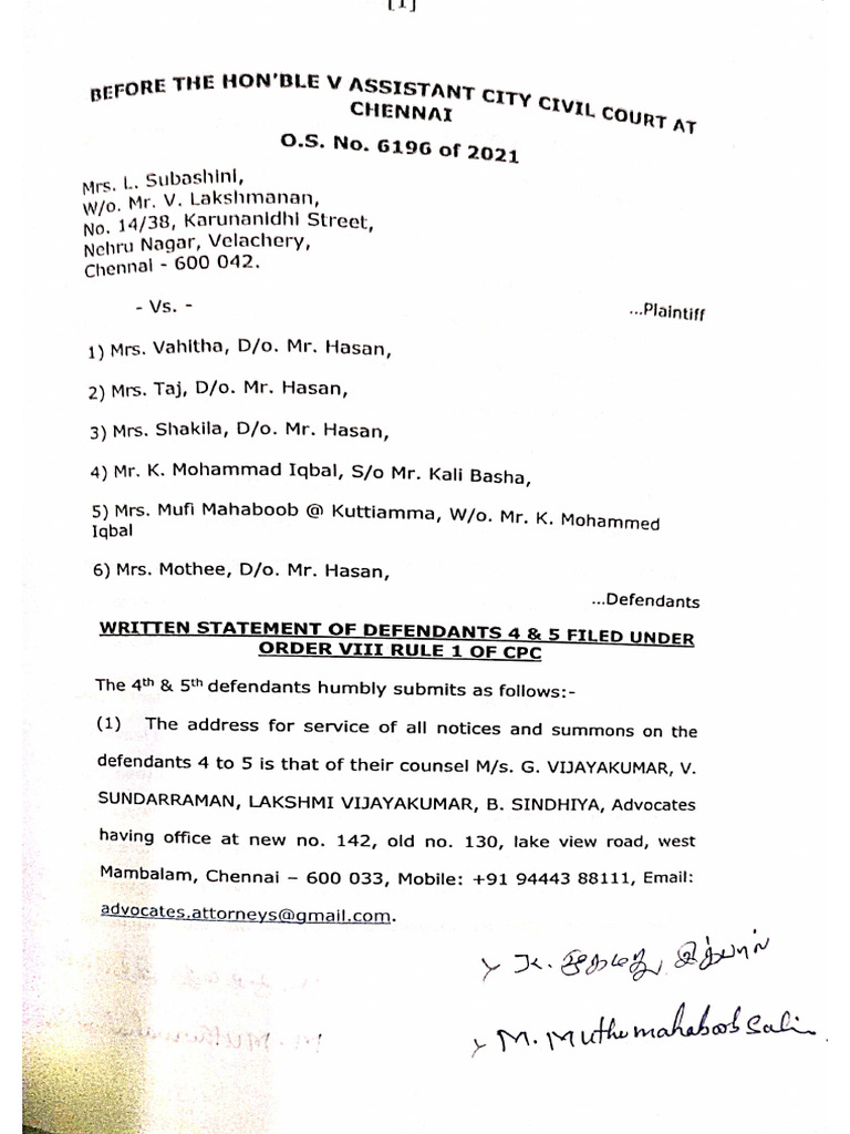 Written Statement | PDF